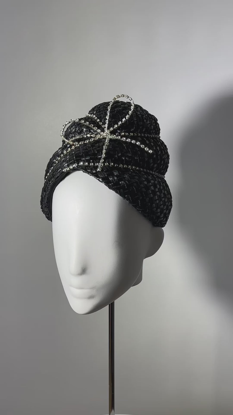 Vintage Black Turban – Possum Ball Millinery