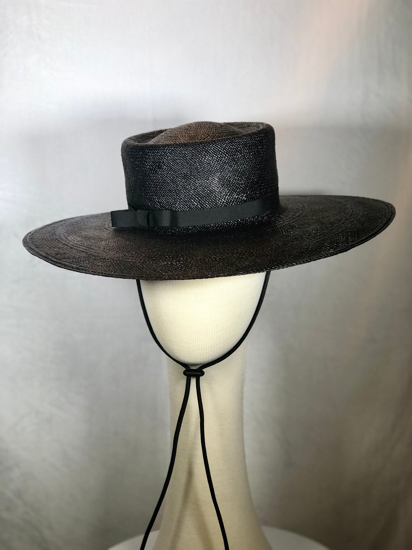 BLACK Sheila Series Summer Hat by Possum Ball – Possum Ball Millinery