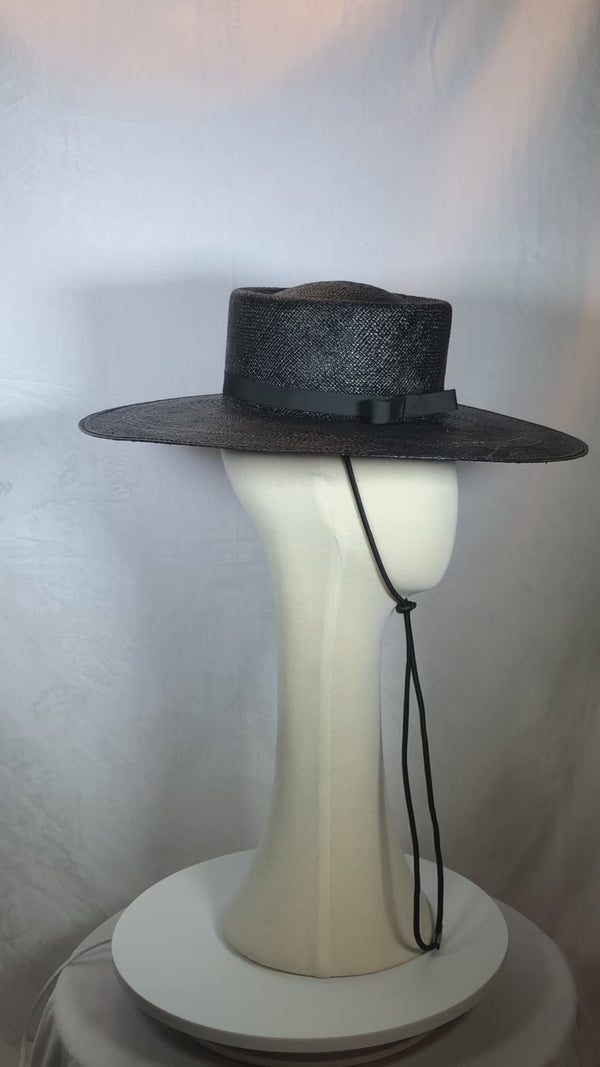 BLACK Sheila Series Summer Hat by Possum Ball – Possum Ball Millinery